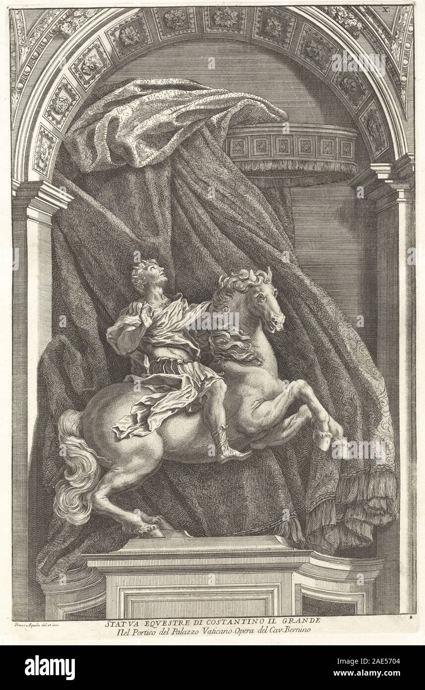 Statue of Constantine; 1704-1742 Francesco Faraone Aquila after Gian ...