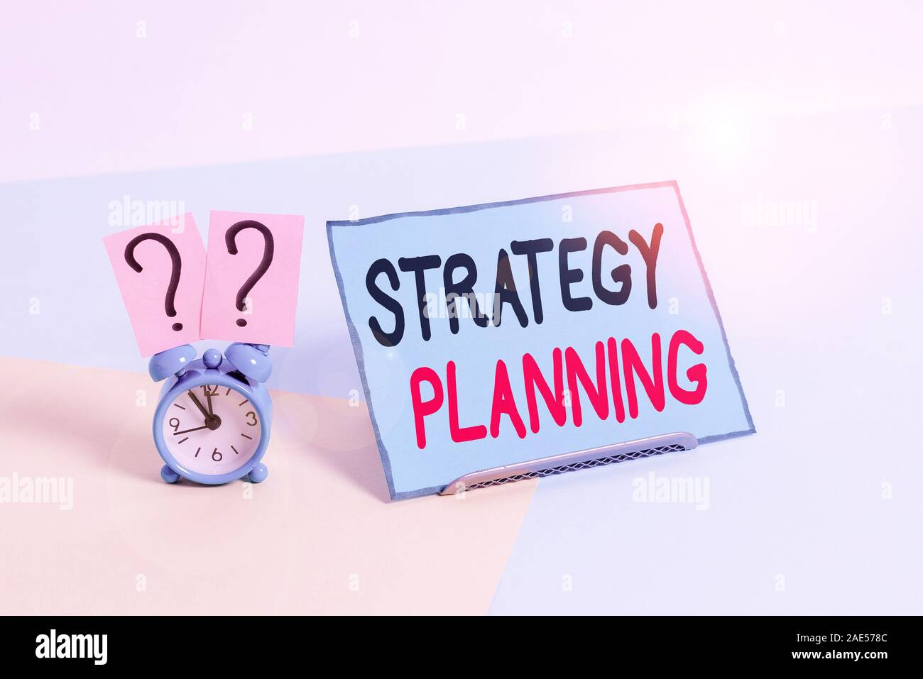 Writing note showing Strategy Planning. Business concept for A ...