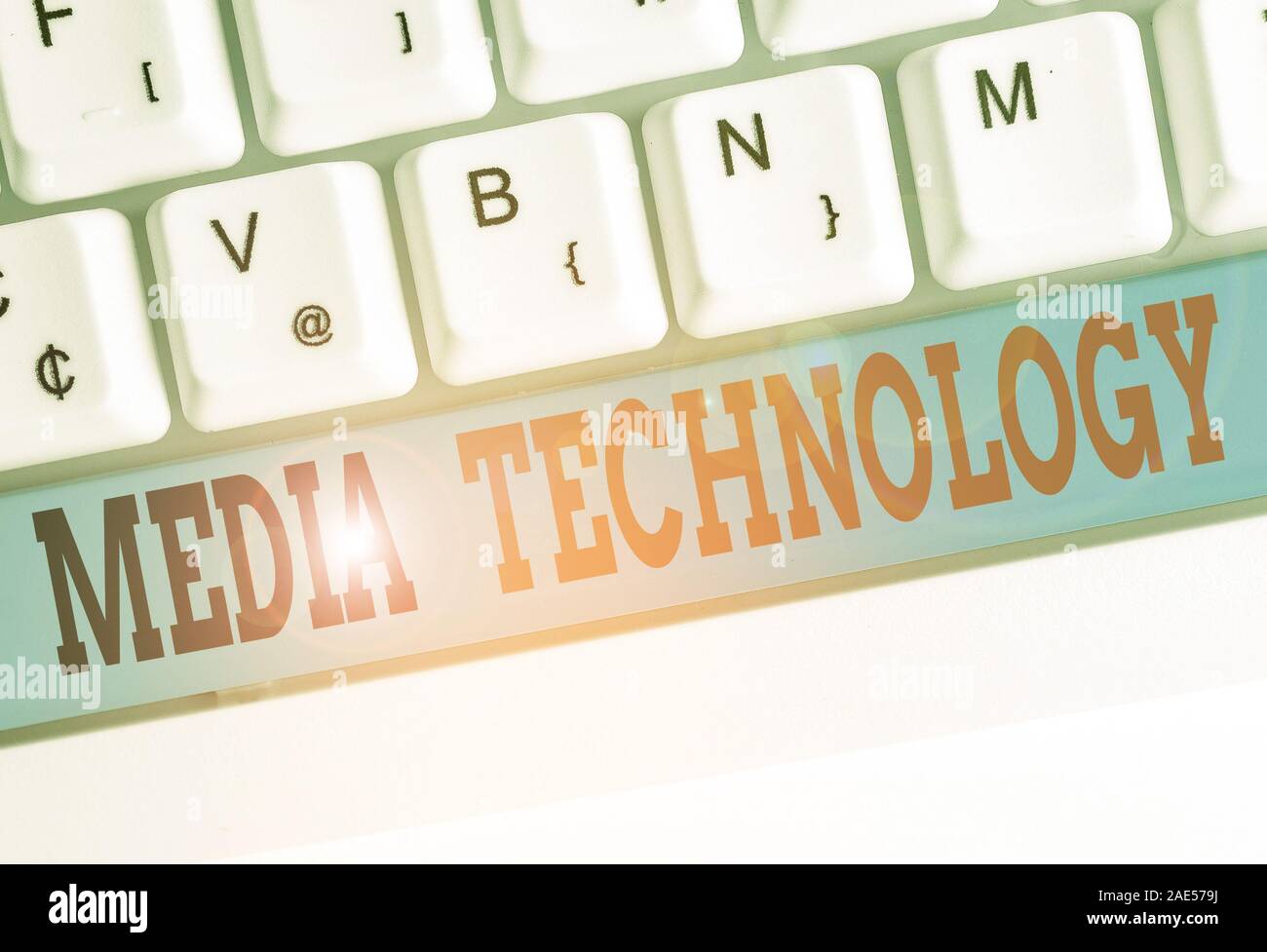 Text sign showing Media Technology. Business photo text process of ...