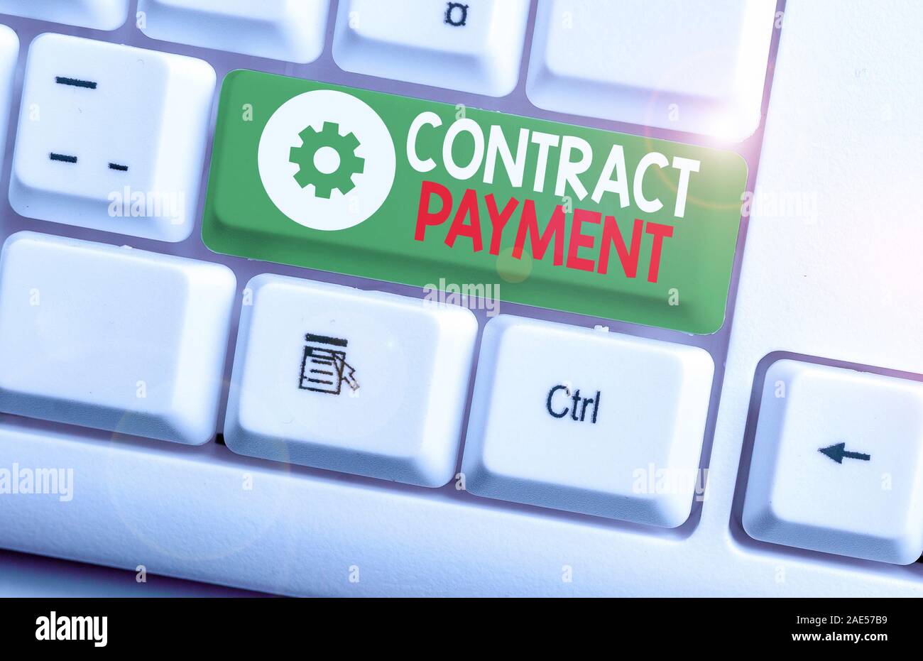 Text sign showing Contract Payment. Business photo showcasing payments ...