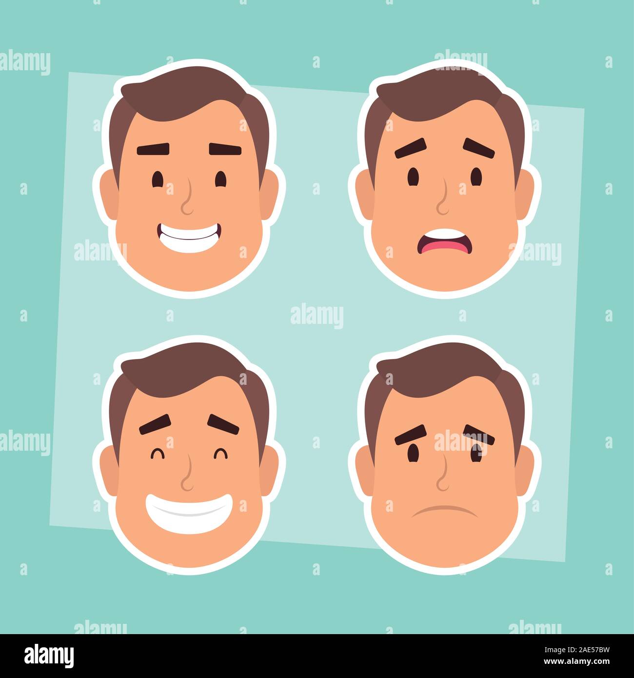 group of man faces characters Stock Vector Image & Art - Alamy