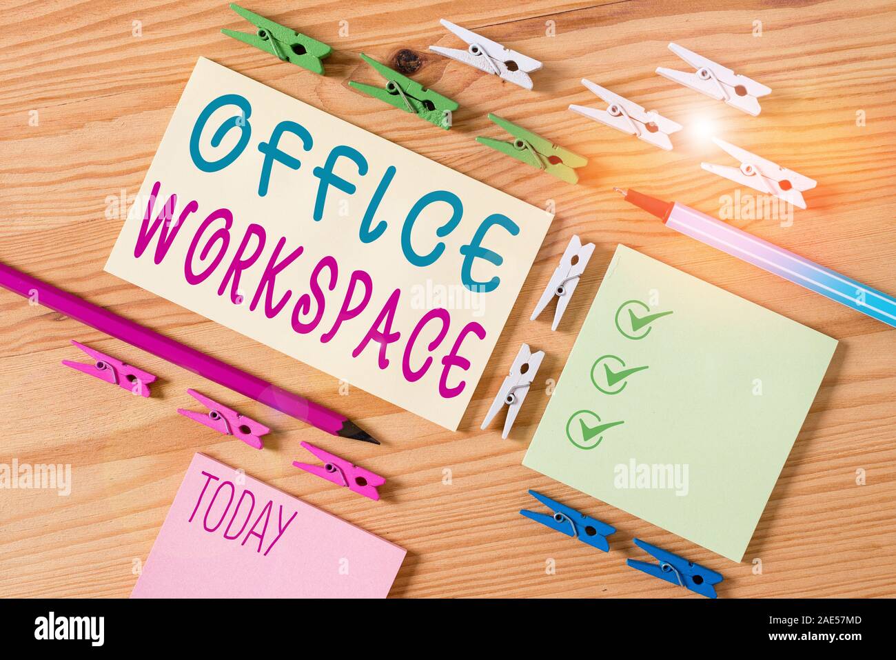 Conceptual hand writing showing Office Workspace. Concept meaning any ...