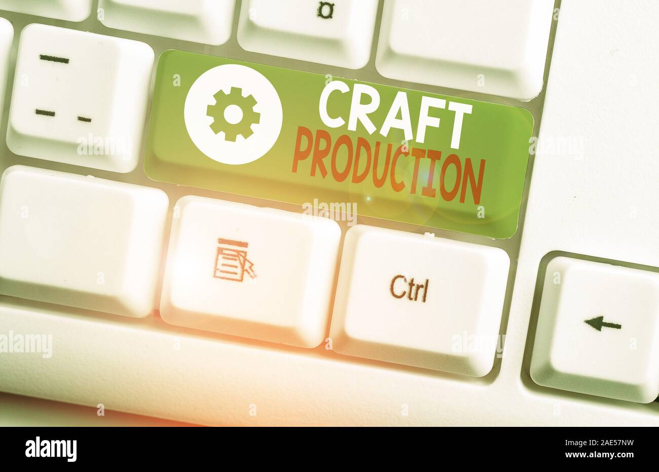 Text sign showing Craft Production. Business photo showcasing process ...