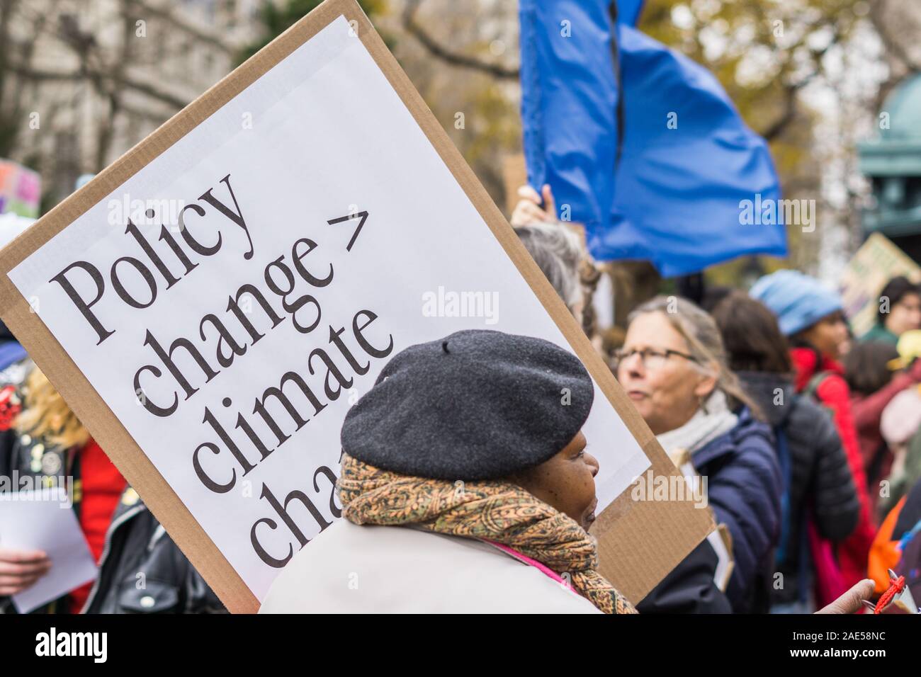 NYC Student held a climate demonstration in City Hall Park demanding ...