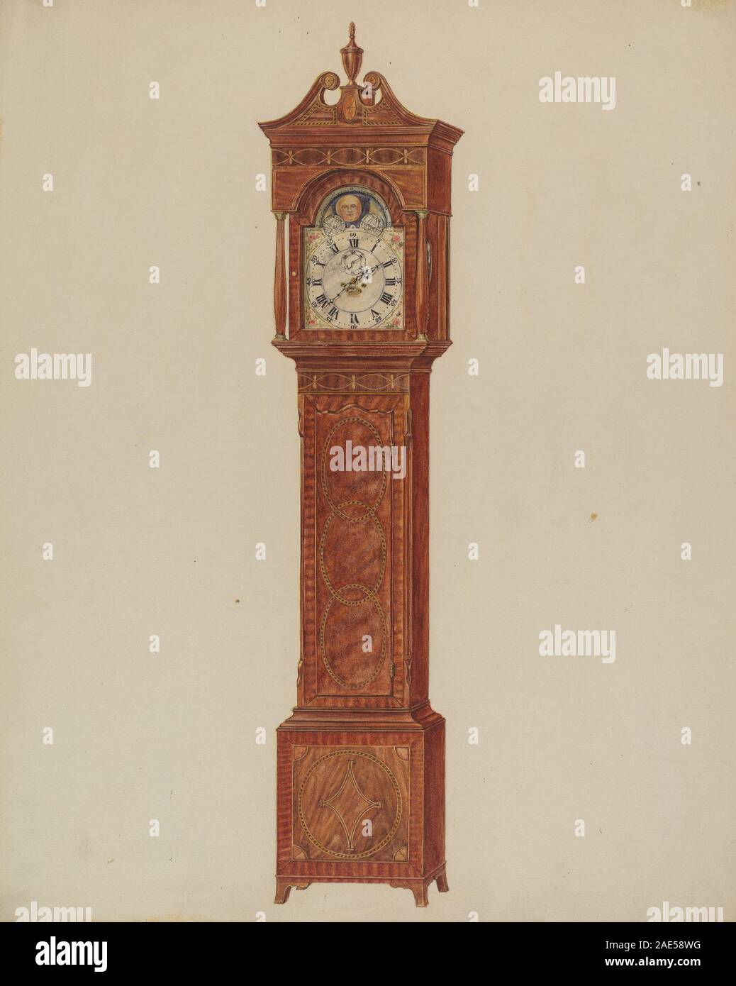 Grandfather Clock (Timepiece); circa 1937 date Francis Law Durand ...