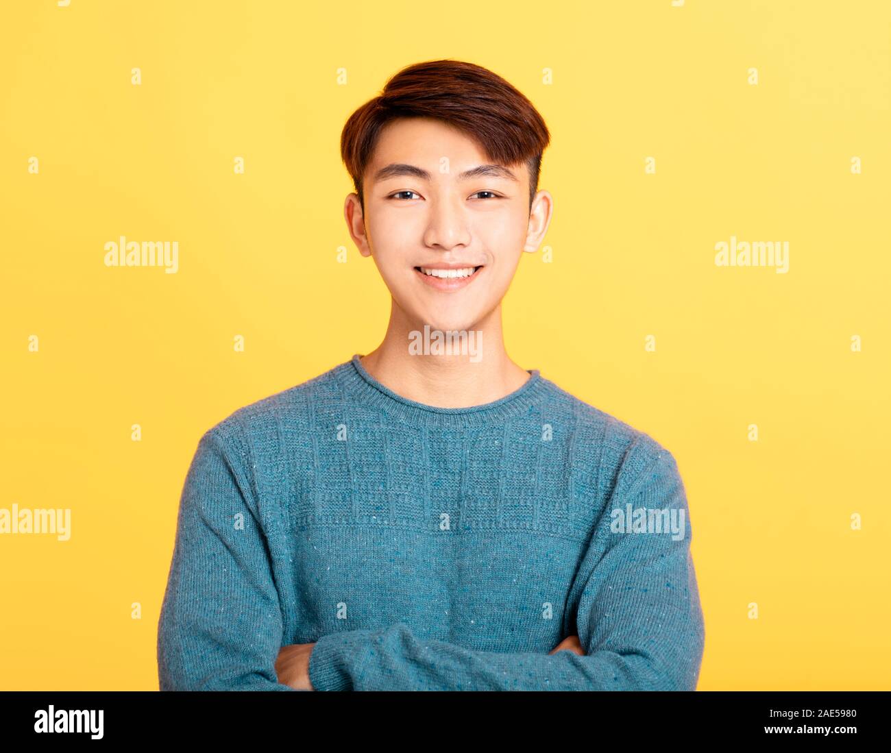 Portrait of charming asian young man Stock Photo - Alamy