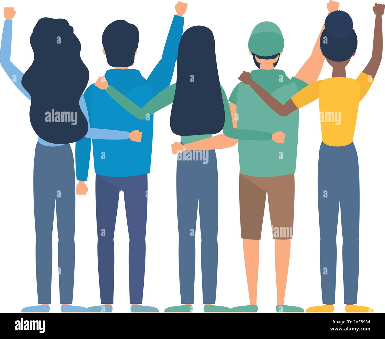 group of people back avatars characters Stock Vector Image & Art - Alamy