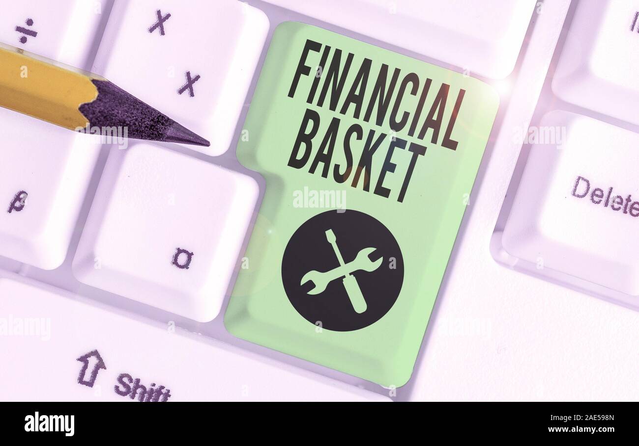 Conceptual hand writing showing Financial Basket. Concept meaning group ...