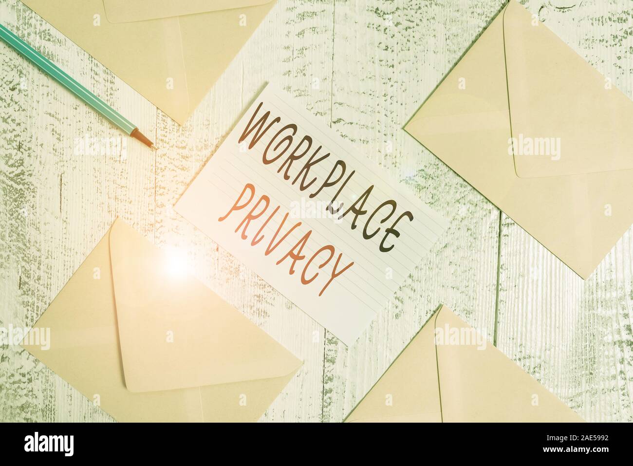 Conceptual hand writing showing Workplace Privacy. Concept meaning ...