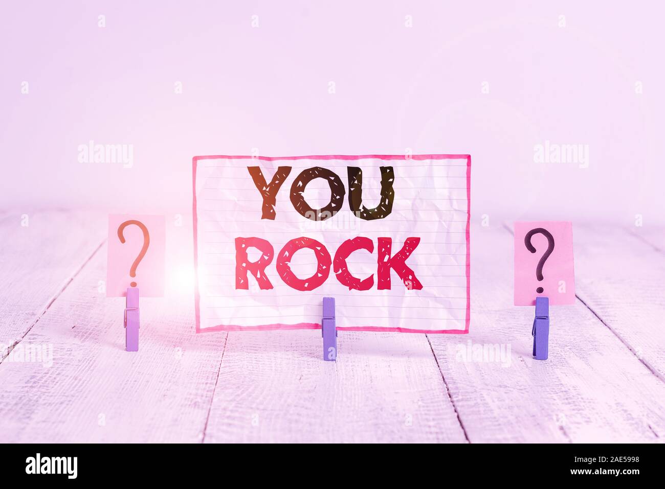 Handwriting text You Rock. Conceptual photo slang phrase of praise or ...