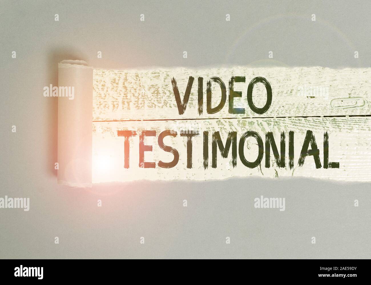 Writing note showing Video Testimonial. Business concept for a ...