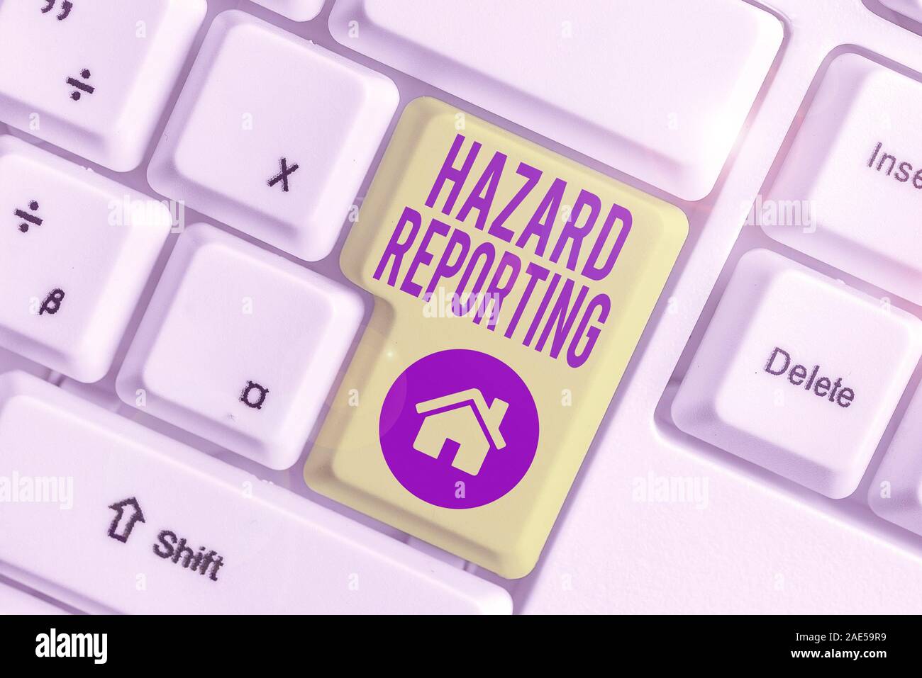 Handwriting text writing Hazard Reporting. Conceptual photo account or ...