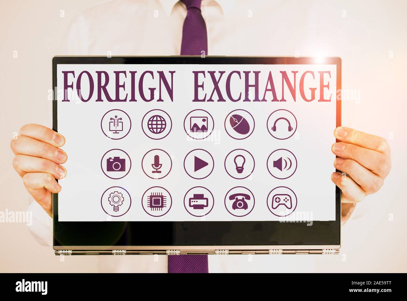 Handwriting text Foreign Exchange. Conceptual photo system for dealing ...
