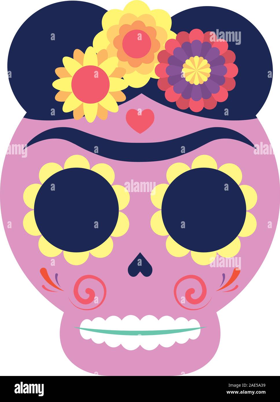 traditional mexican skull head icon Stock Vector Image & Art - Alamy