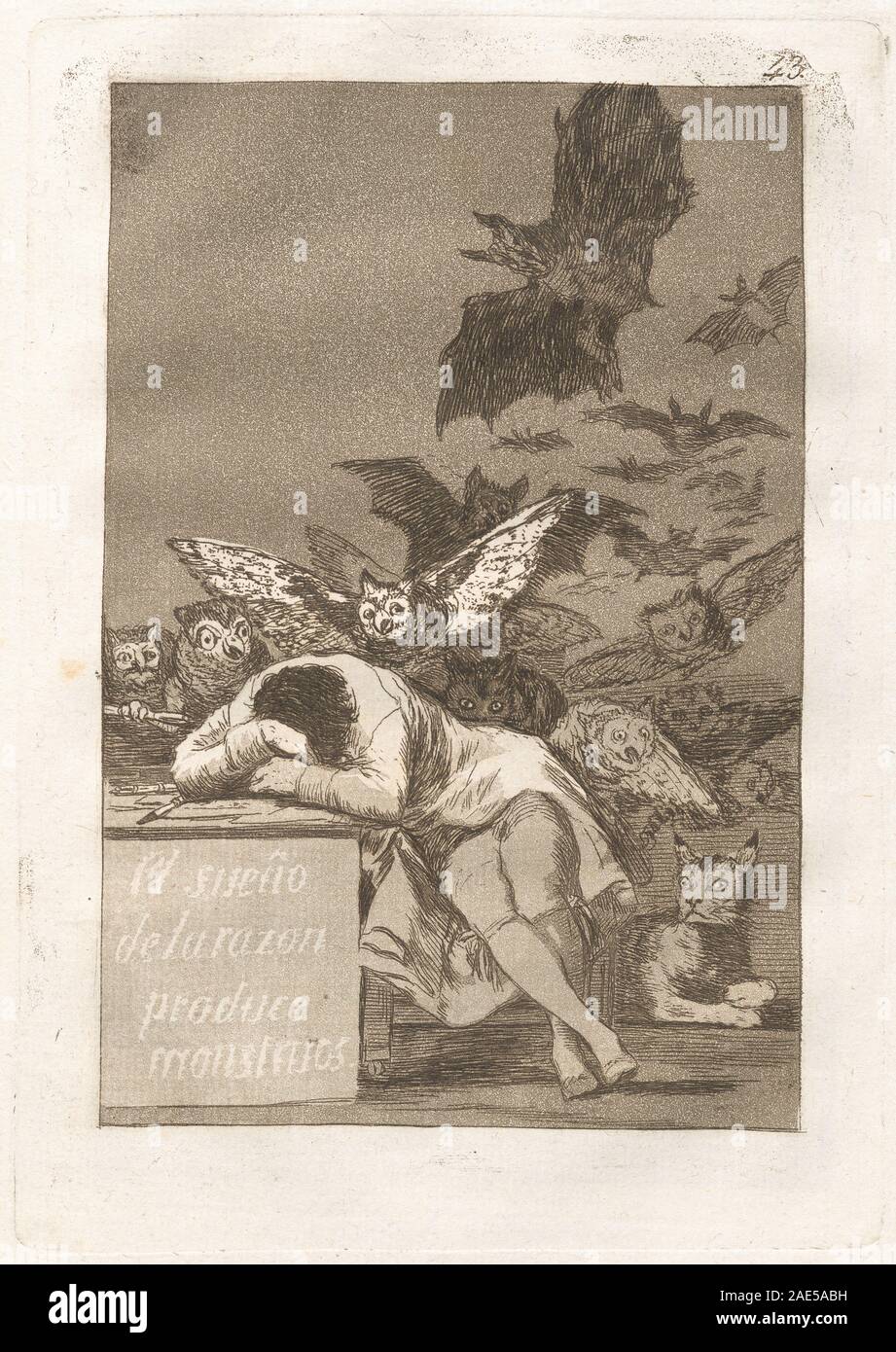 The Sleep of Reason Produces Monsters, published in 1799 by Francisco ...