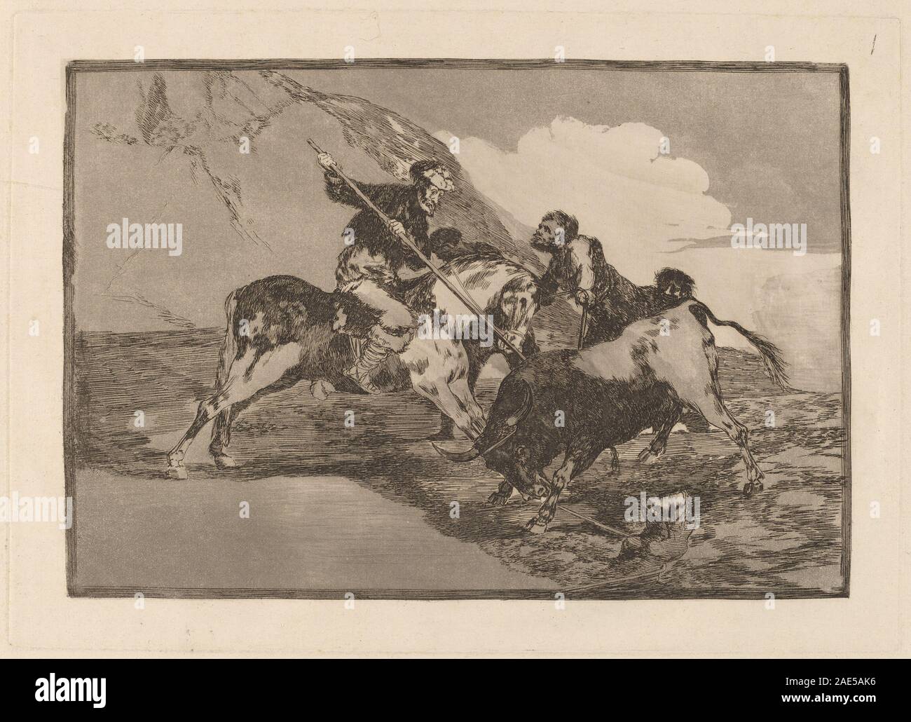 Etching and aquatint created in or before 1816 by Francisco de Goya ...