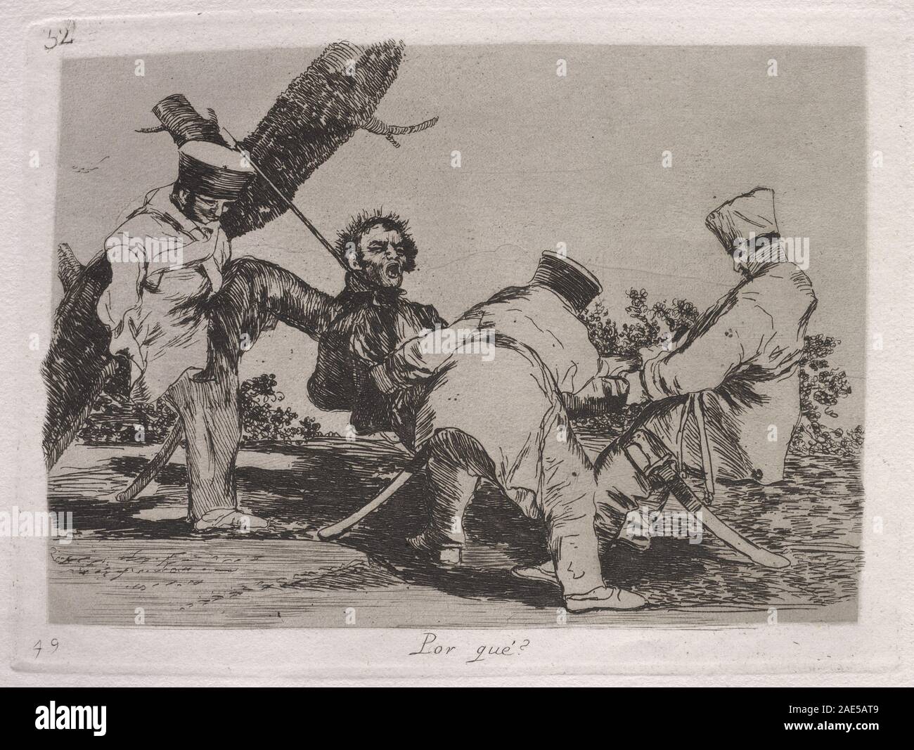 Why?, published in 1863 by Francisco de Goya, depicts figures in ...
