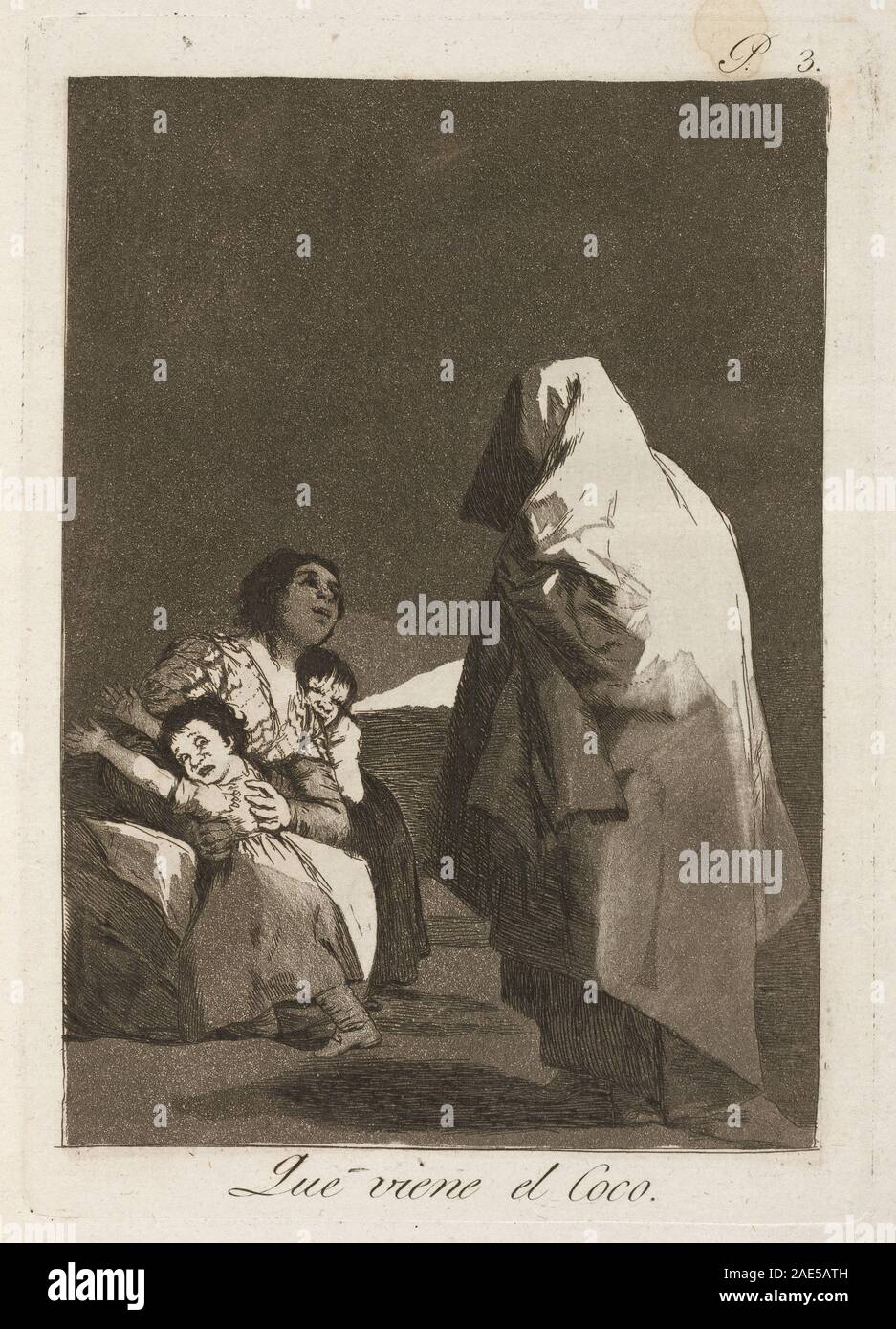 This etching by Francisco de Goya, published in 1799, depicts a ...
