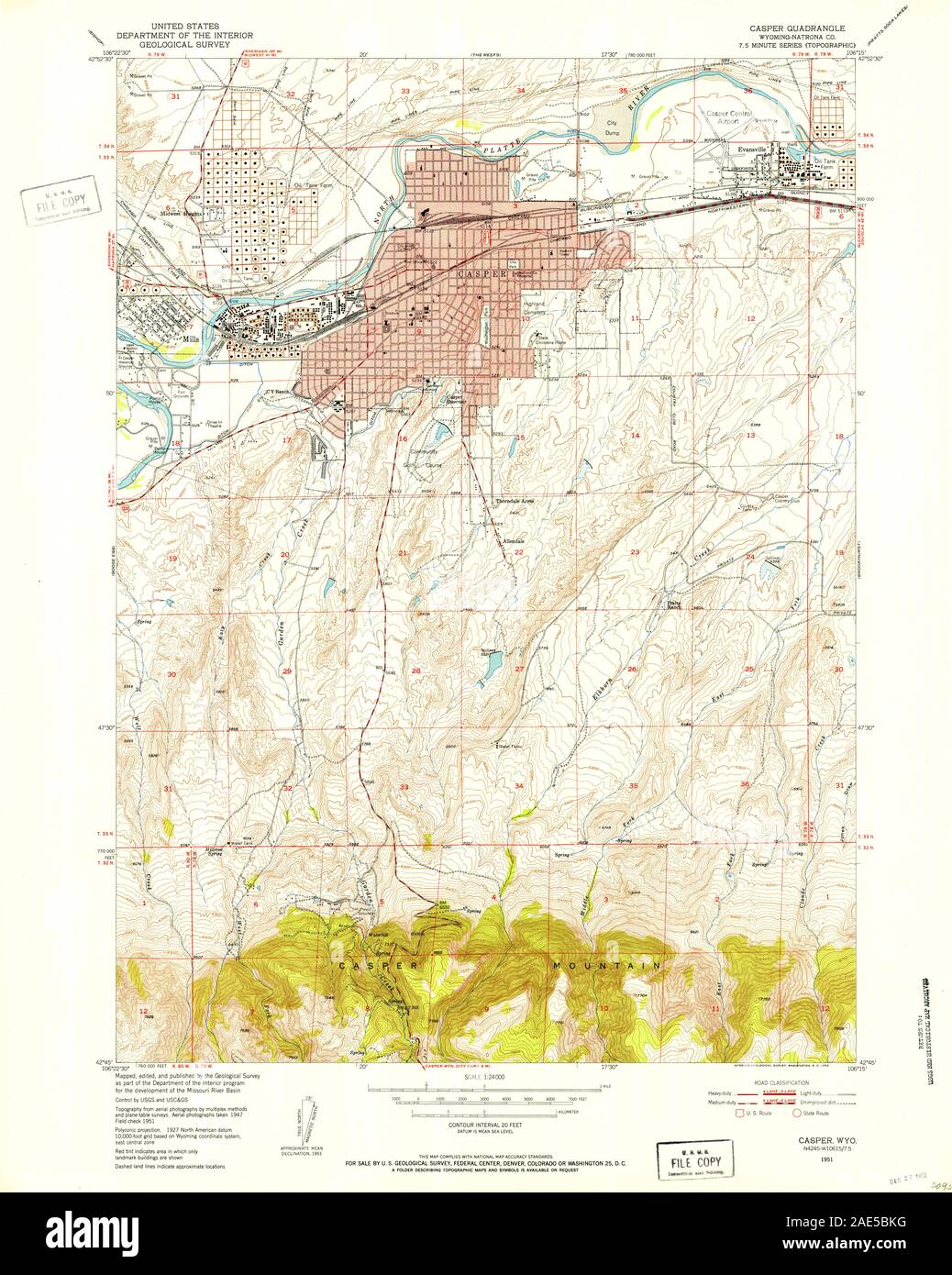 Casper map hi-res stock photography and images - Alamy