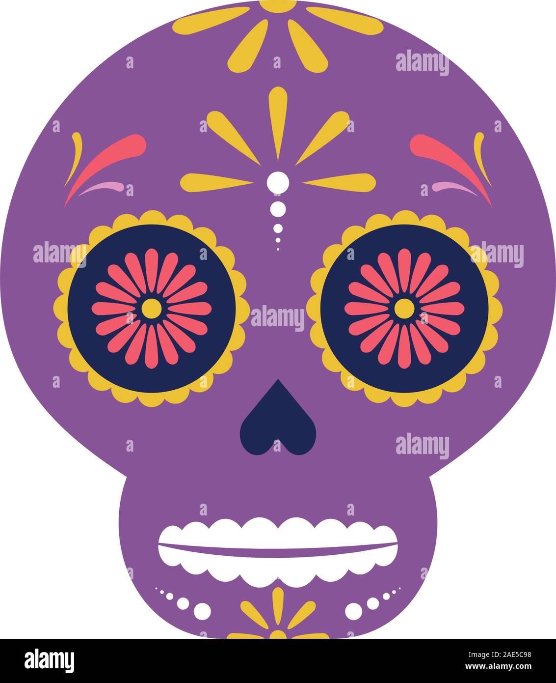 traditional mexican skull head icon Stock Vector Image & Art - Alamy