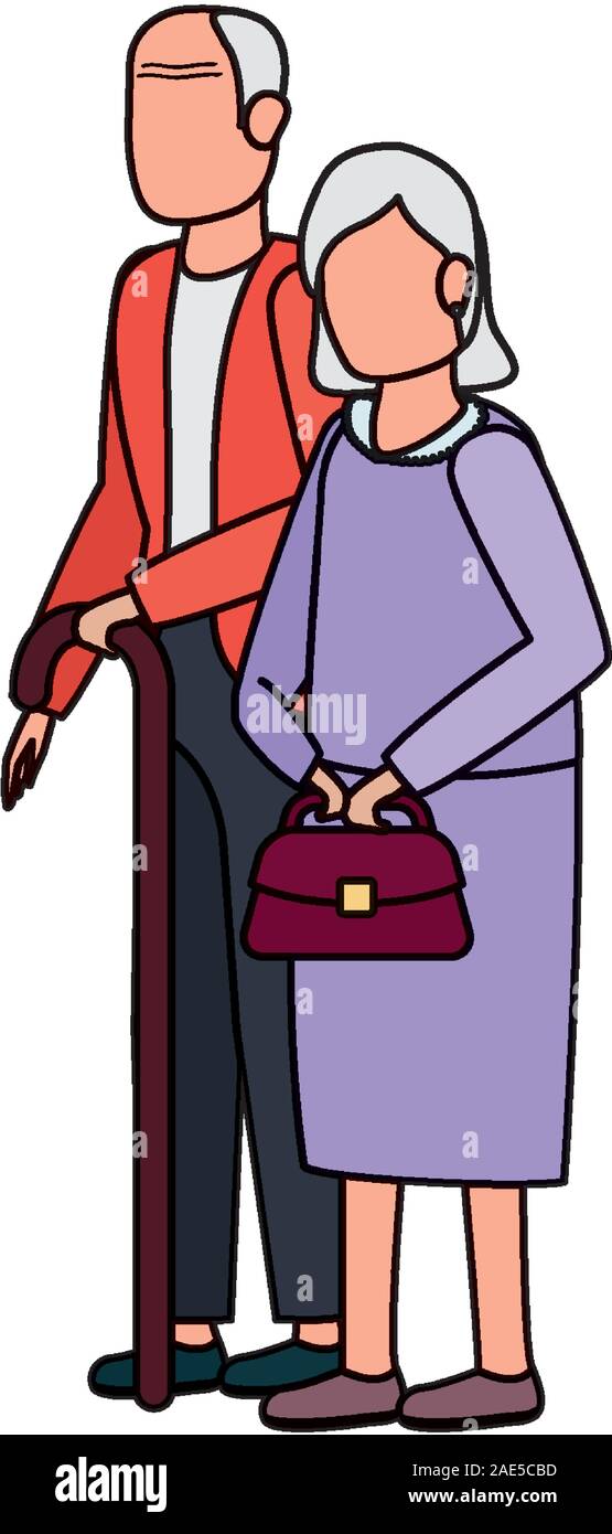 cute grand parents avatars characters Stock Vector Image & Art - Alamy