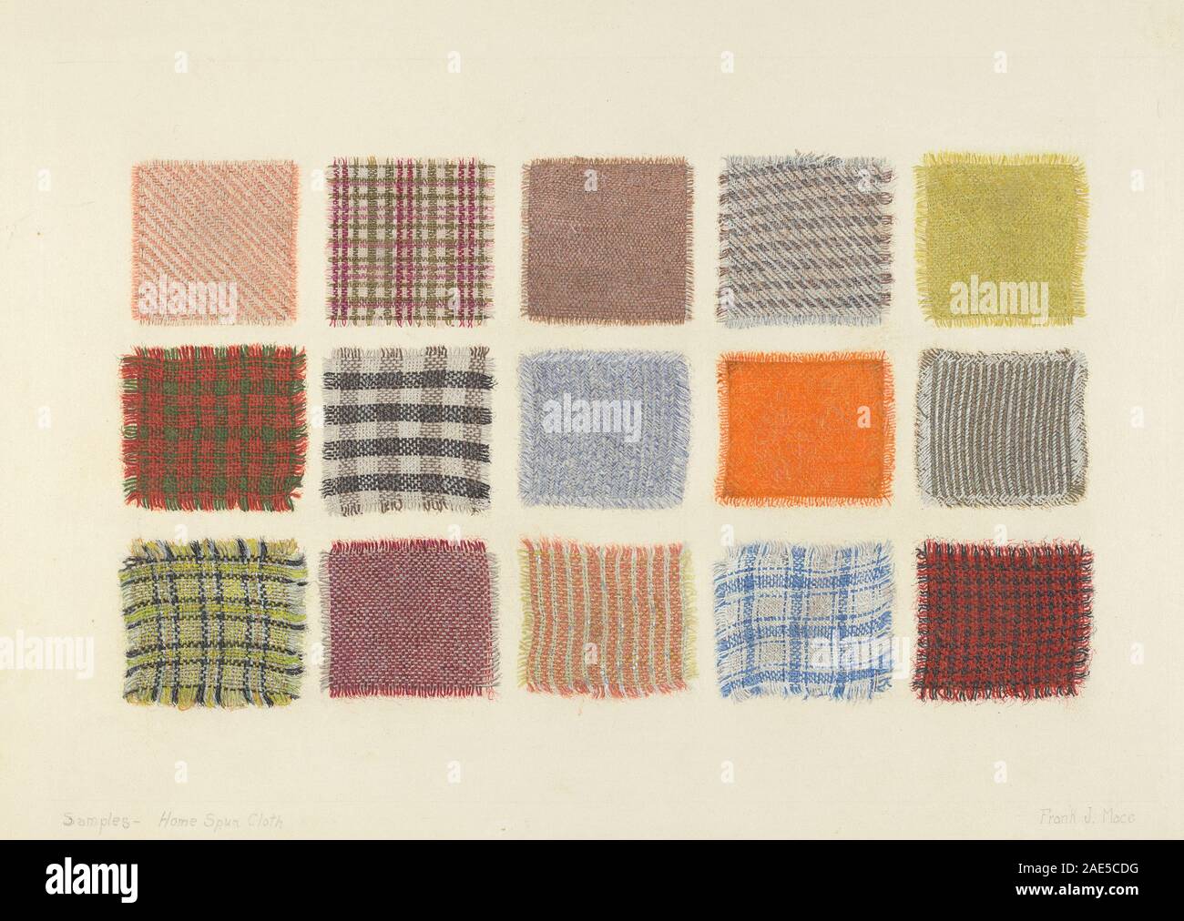 Factory Cloth Samples; 1935/1942 Frank J Mace, Factory Cloth Samples ...