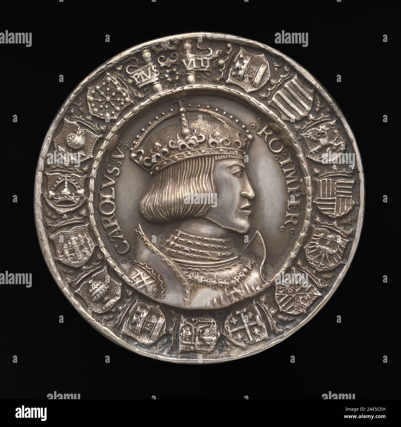 A coin obverse created in 1521 by Albrecht Dürer and Hans Krafft the ...