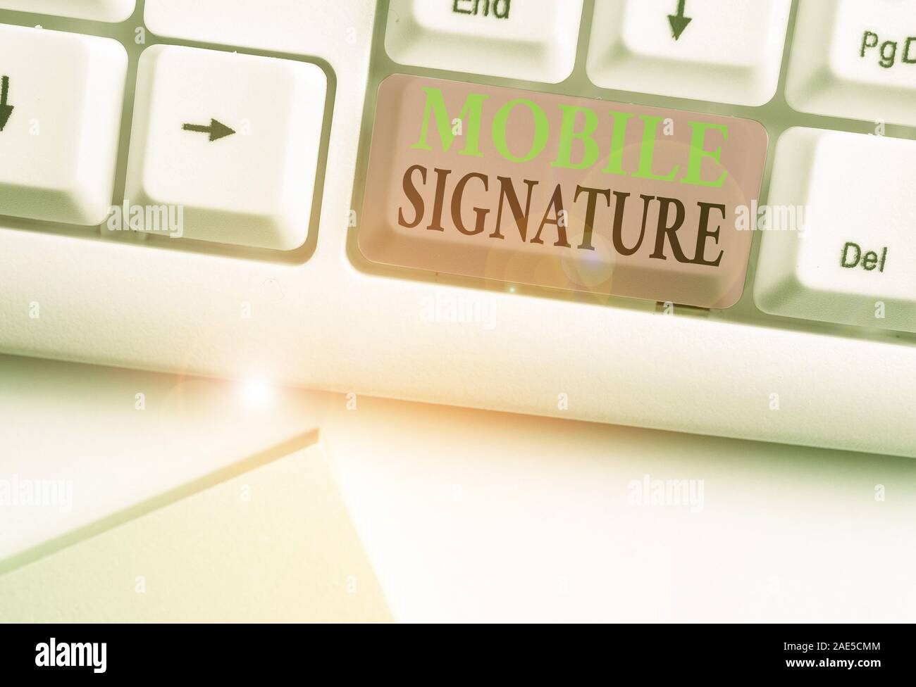 Word writing text Mobile Signature. Business photo showcasing digital ...