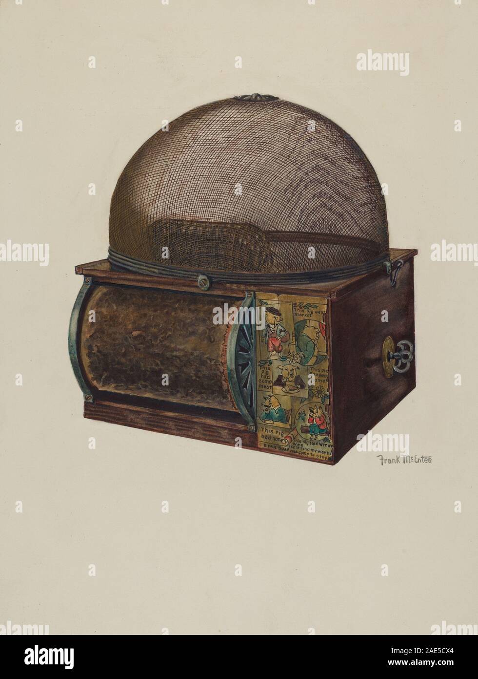 This circa 1937 fly catcher by Frank McEntee is a wooden and metal ...