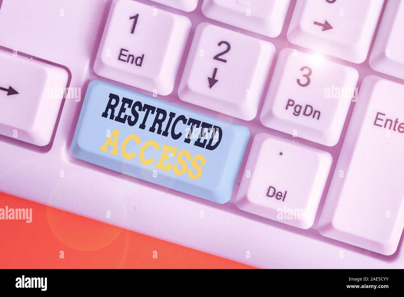 Writing note showing Restricted Access. Business concept for A class of ...