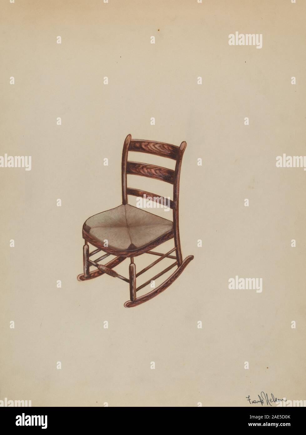 Colonial Rocker; circa 1936 date Frank Nelson, Colonial Rocker, c 1936 ...