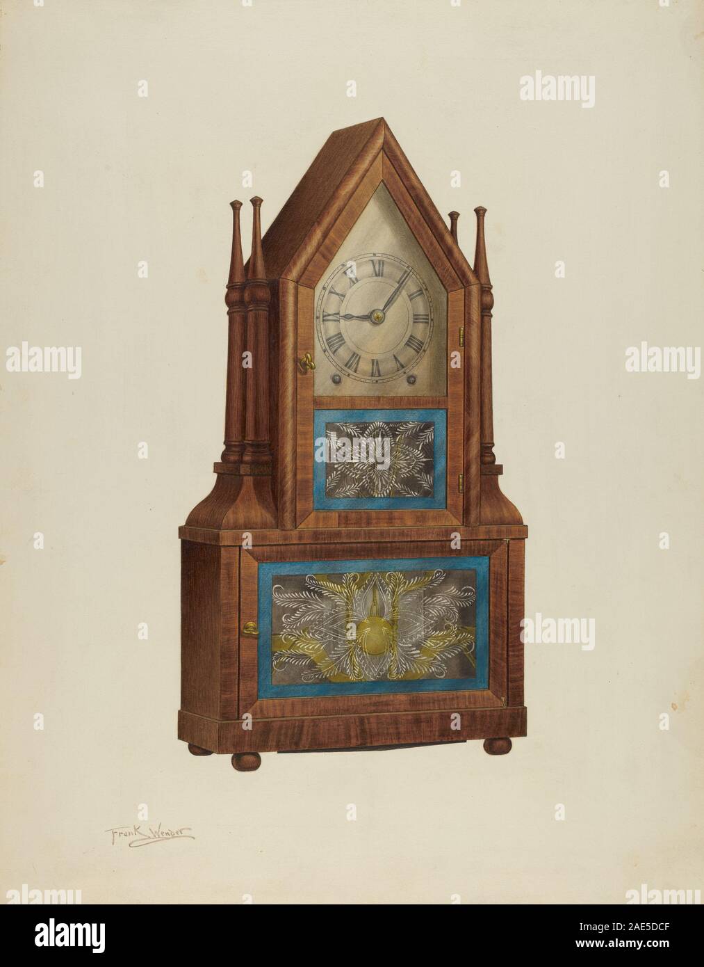 Shelf Clock; circa 1939 date Frank Wenger, Shelf Clock, c 1939 Stock ...