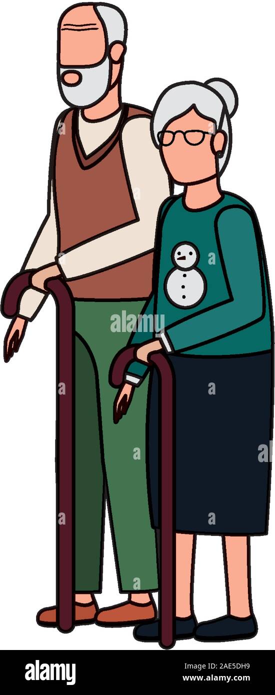cute grand parents avatars characters Stock Vector Image & Art - Alamy