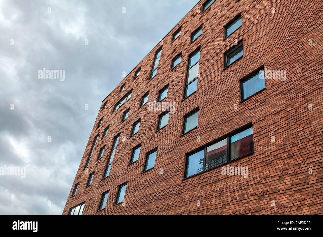 exterior side view of house made by bricks Stock Photo - Alamy