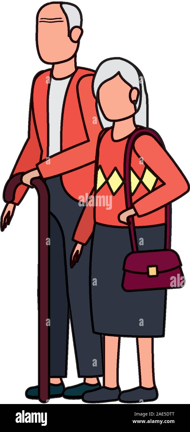 cute grand parents avatars characters Stock Vector Image & Art - Alamy