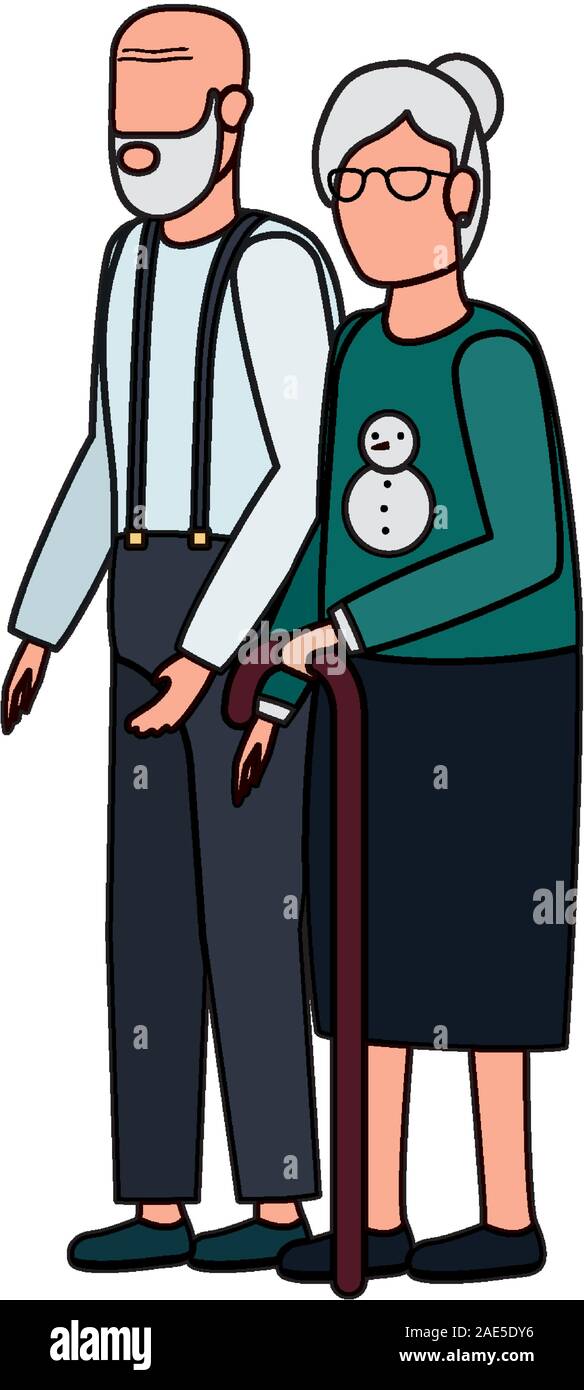 cute grand parents avatars characters Stock Vector Image & Art - Alamy