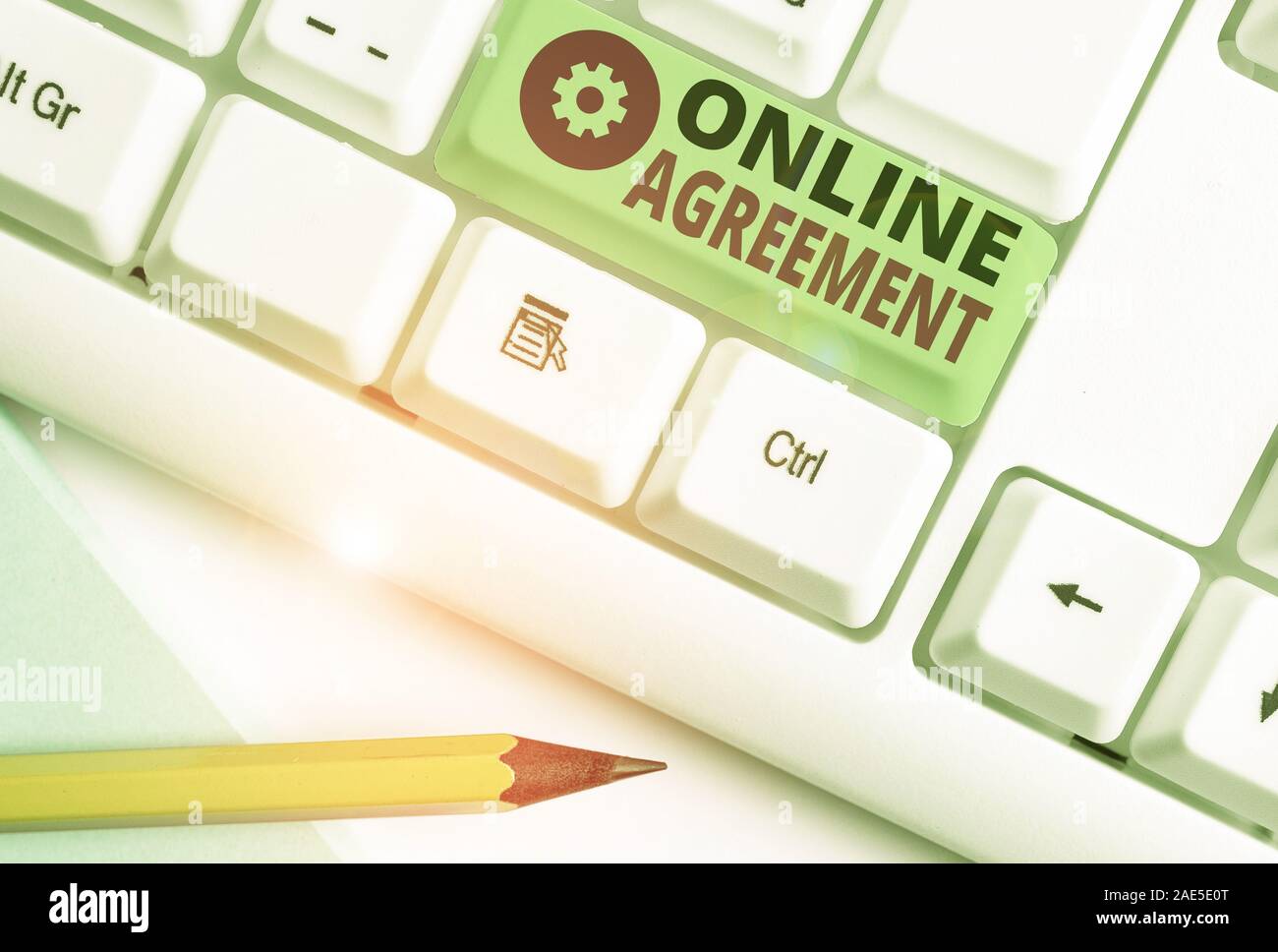 Word writing text Online Agreement. Business photo showcasing contract ...