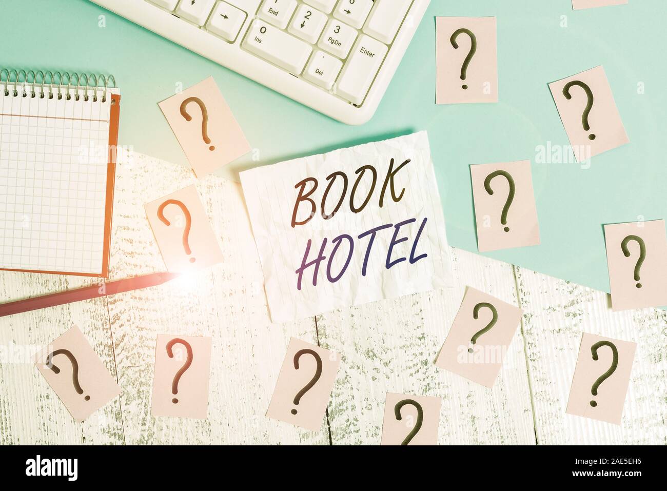 Handwriting text writing Book Hotel. Conceptual photo an arrangement ...