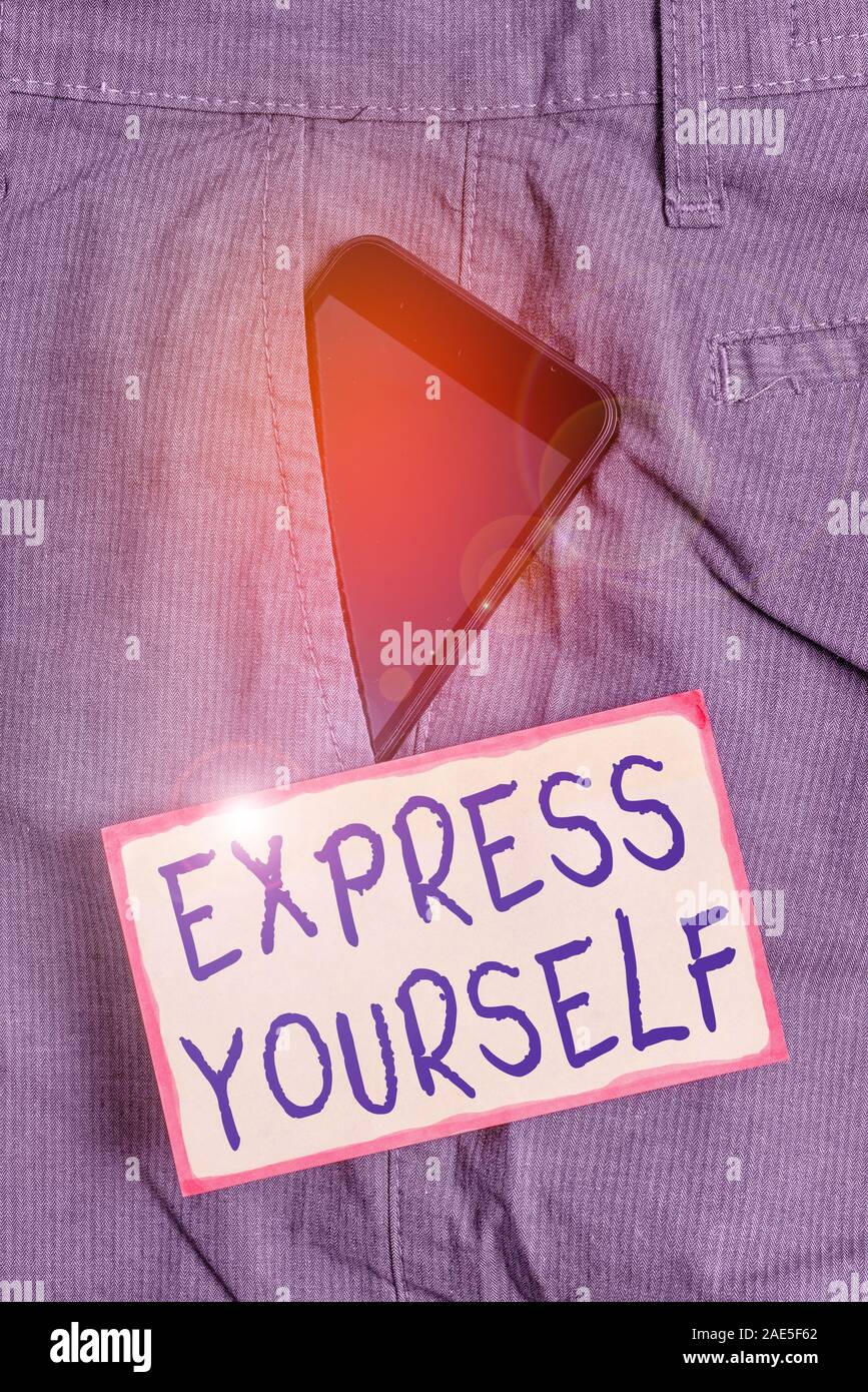 Handwriting text writing Express Yourself. Conceptual photo to ...