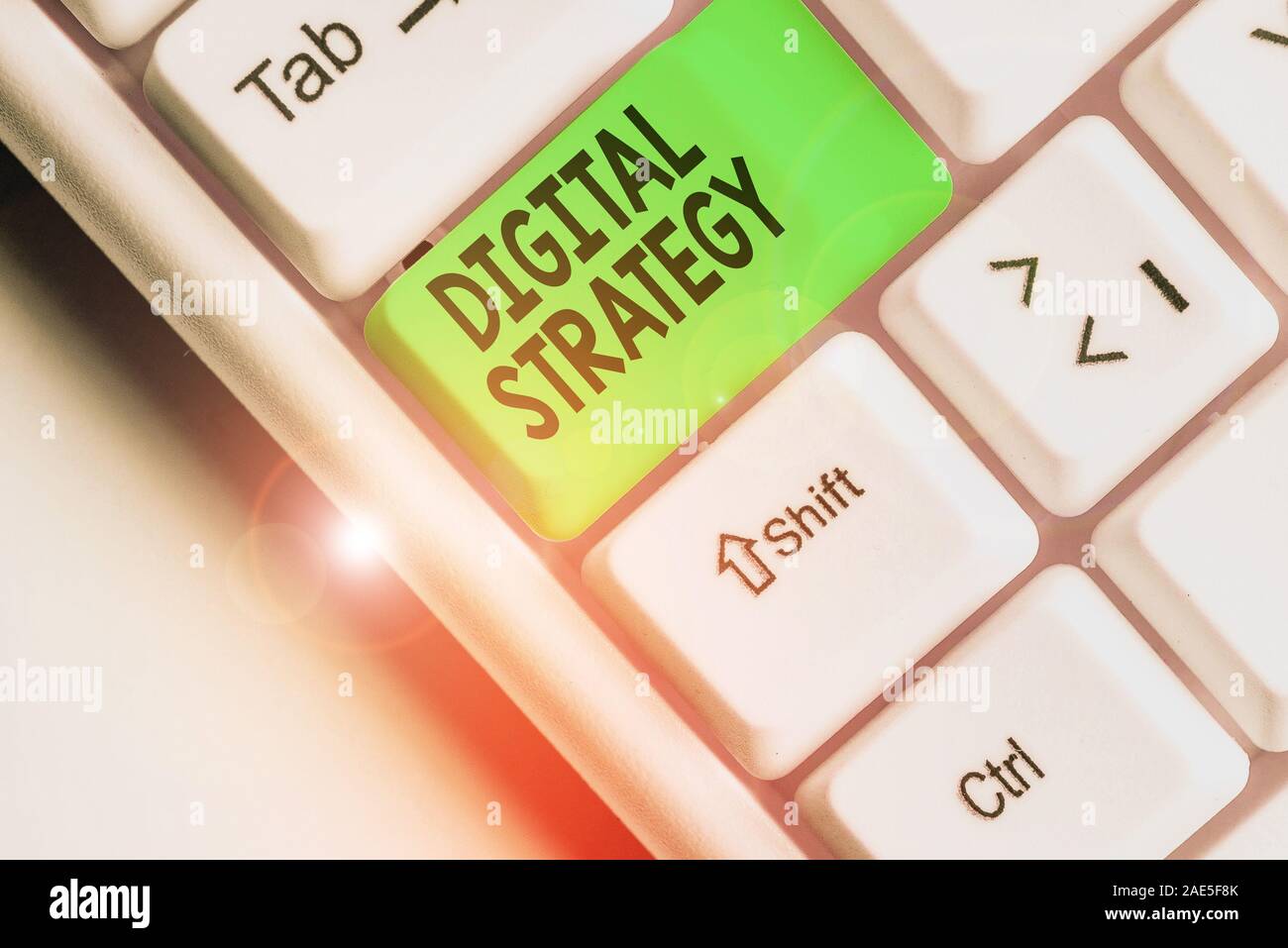 Writing note showing Digital Strategy. Business concept for plan for ...