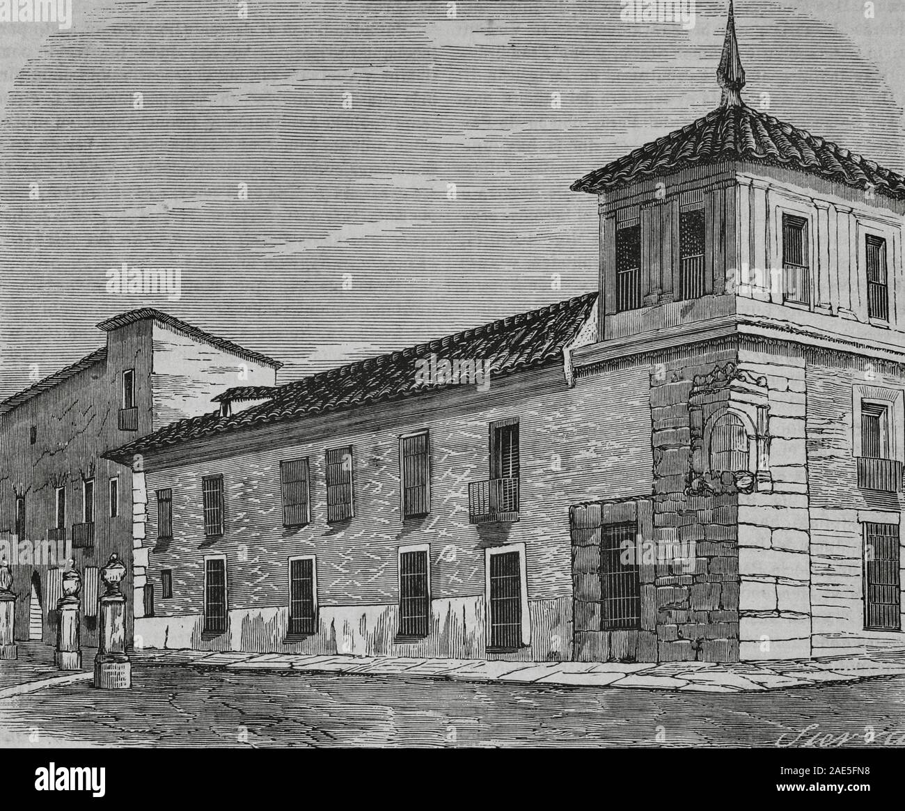 España. Valladolid. Vista del Palacio de Pimentel, lugar de nacimiento ...