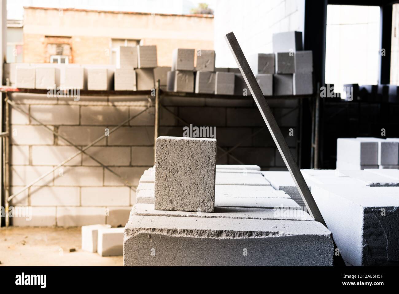 stack of block brick Stock Photo - Alamy