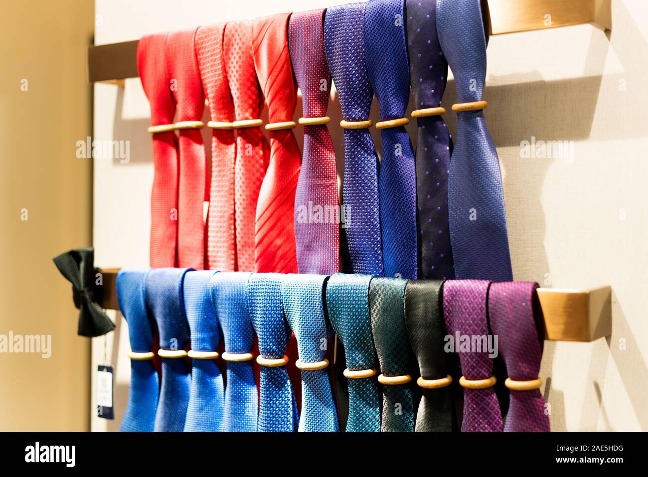 Neckties showcase store collection hi-res stock photography and images ...