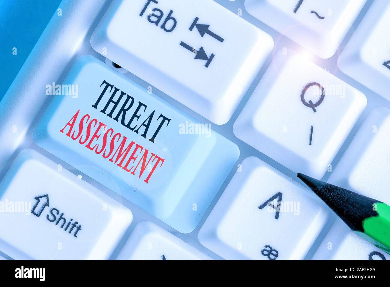 Writing note showing Threat Assessment. Business concept for ...