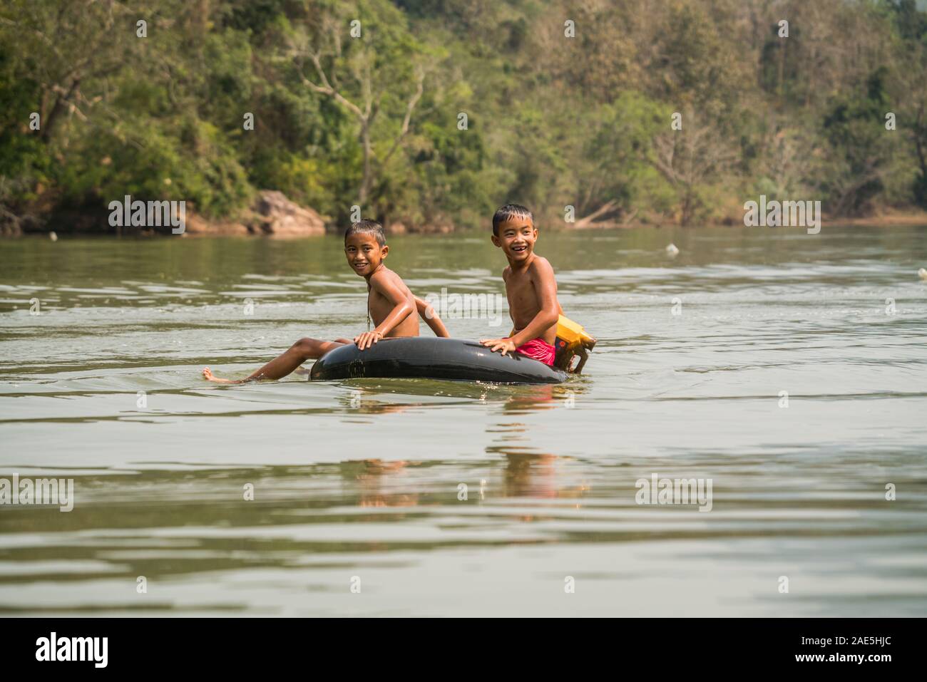 Happy children laos hi-res stock photography and images - Alamy