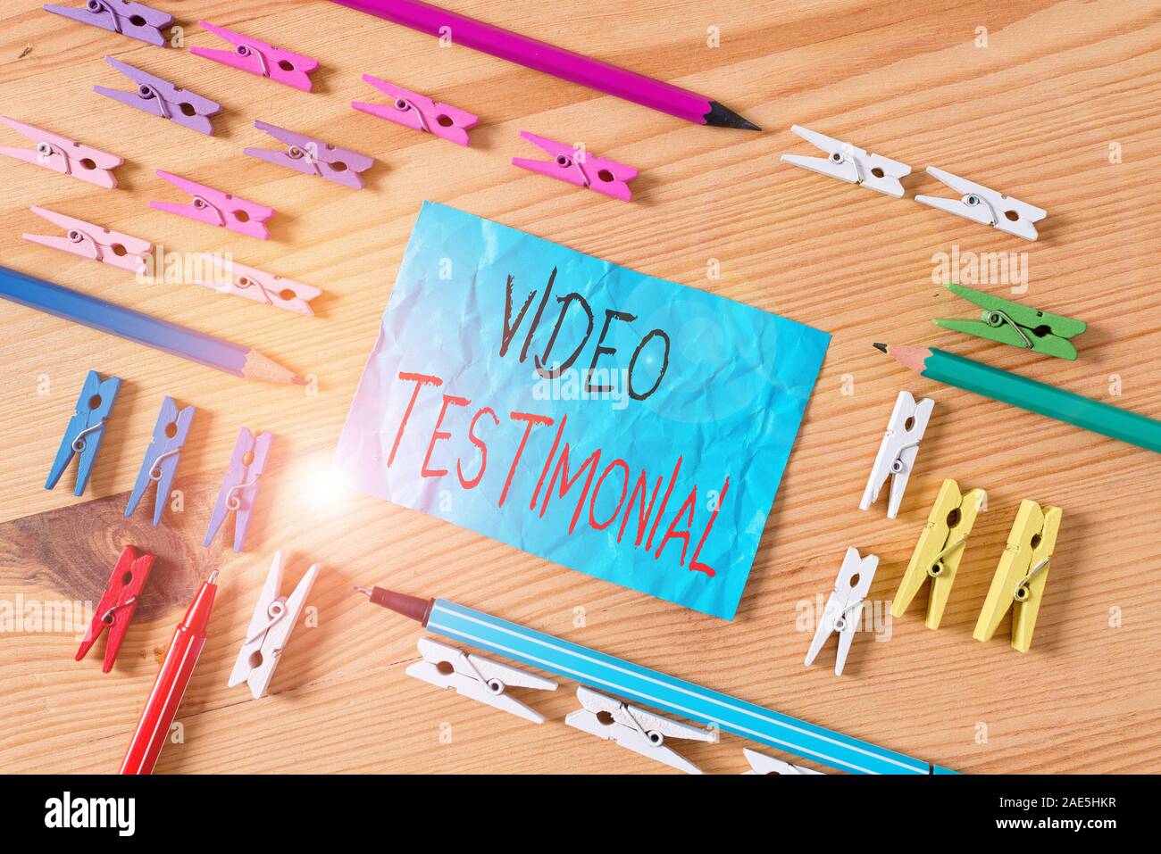 Conceptual hand writing showing Video Testimonial. Concept meaning a ...