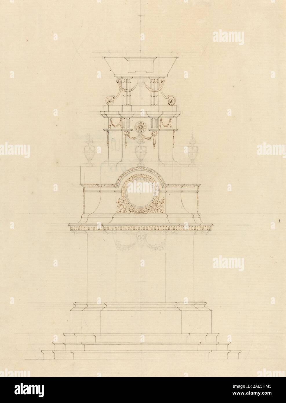 Design for a Catafalque French 18th Century, Design for a Catafalque ...