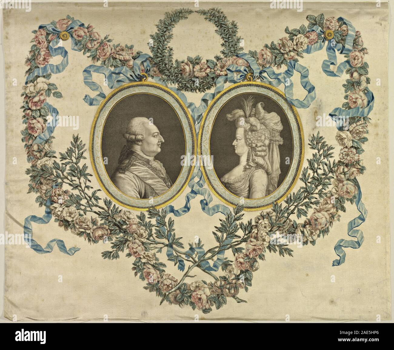 This French 18th century painting depicts Louis XVI and Marie ...