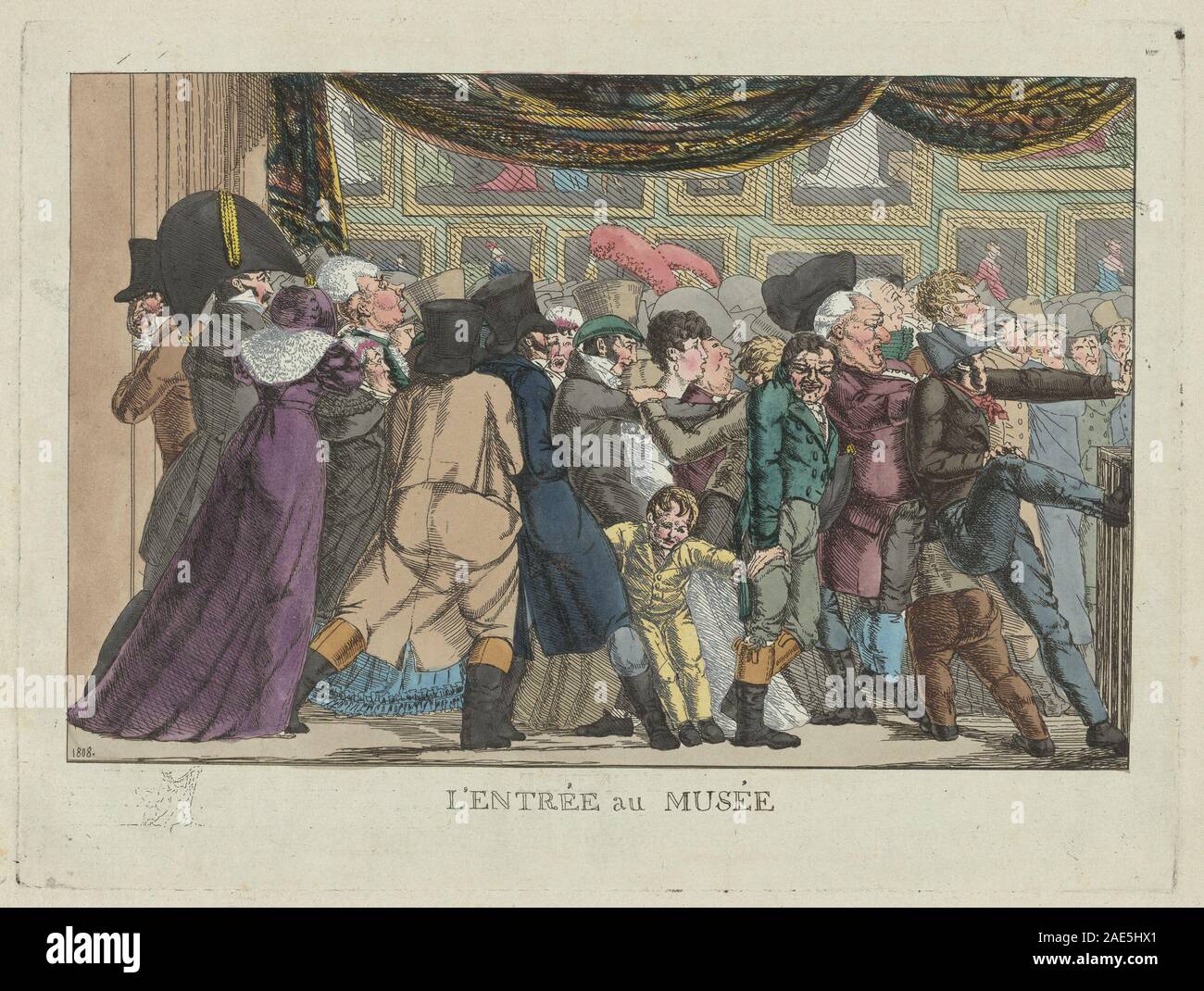 L'entrée au musée (Entrance to the Museum); 1808date French 19th ...