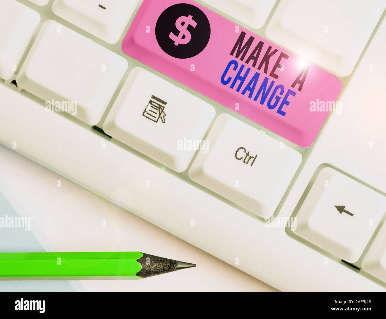 Handwriting text writing Make A Change. Conceptual photo Create a ...